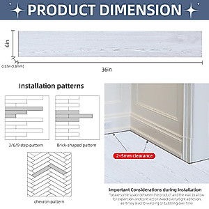 Nefish Luxury Peel and Stick Vinyl Flooring 36Pcs 54 Sq.Ft Wood-Look Floor Tiles Waterproof Easy Cut Easy DIY Self Adhesive Floor Tiles Vinyl