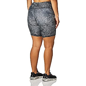 Under Armour Women's HeatGear Armour AOP Bike Shorts, Black (001)/Iridescent, Medium