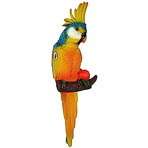 Wall Hooks Door Hook Clothes Towel Rack Hanger Headphone Organizer Holder Wall Mouted Parrot Sculpture Ornament - Blue
