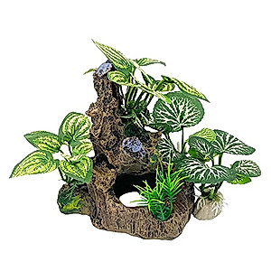 Smoothedo-Pets Betta Fish Tank Cave Decorations Aquarium Decoration Ornaments Accessories Betta Leaf pad Hammock (Fish Cave Toy-A)