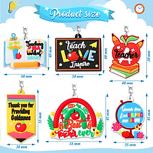 HOWAF 36 Pcs Teacher Appreciation Keychains Gifts Bulk, Teacher Keychain Bulk back to School Teacher Appreciation Thank You Teacher Gift, Teacher Appreciation Week Key Chains for Teacher's Accessories