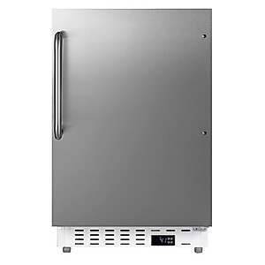 Summit Appliance ALR46WCSS 20" Wide Built-In All-Refrigerator, ADA Compliant, Adjustable Thermostat, 3.53 cu.ft Capacity, Automatic Defrost, Temperature & Open Door Alarms, Interior Light