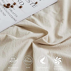 ETDIFFE Beige Comforter Set Queen Size, 3 Piece Aesthetic Modern Bedding Set - Soft & Lightweight All Season Microfiber Down Alternative Bed Comforter with 2 Pillow Shams for Women Men