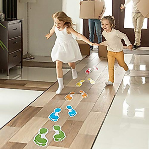 72 Pieces Hands and Feet Cutouts Colorful Handprint Cutouts Footprint Accents Bulletin Board Cutouts Wall Decoration for School Playroom Baby Nursery Kids Bedroom or Art Studio