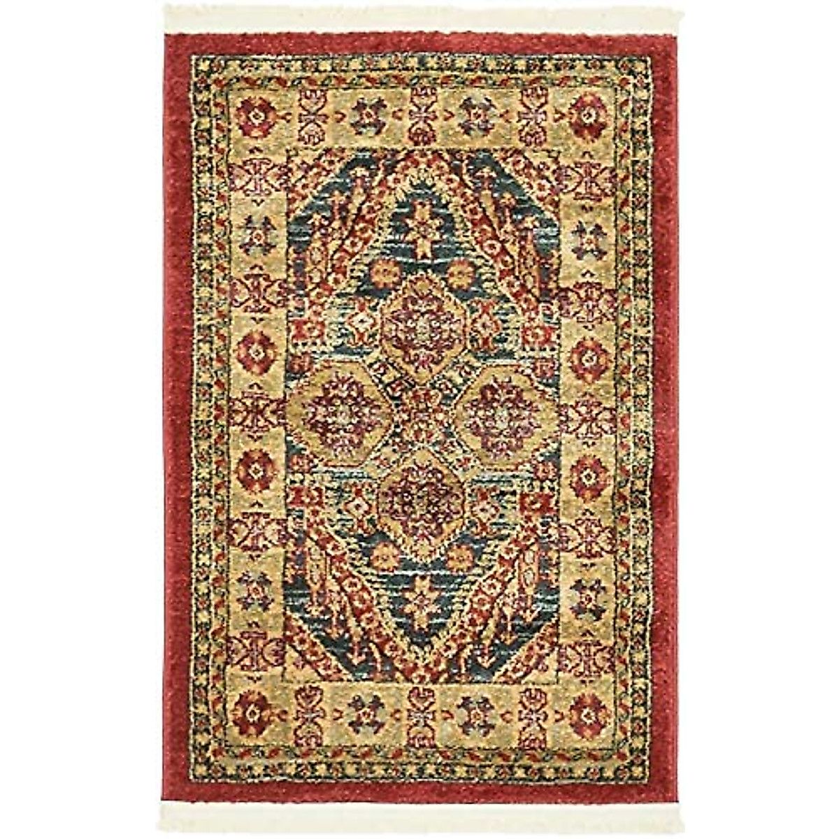 Unique Loom Sahand Collection Traditional Geometric Classic Navy Blue Area Rug (2' 2 x 3' 0)
