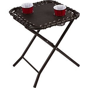 Trademark Innovations Portable Side Table, 17.5", Black