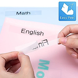 Fimax Tz Tape 18mm Replacement for Brother P-Touch Label Maker TZ TZe141 TZe-141 18mm 0.7 Laminated Clear Tapes for Ptouch PTD400 PTD600 PT2030 PT1880 PT1890 PTP700 Label Maker, Black on Clear, 5-Pack