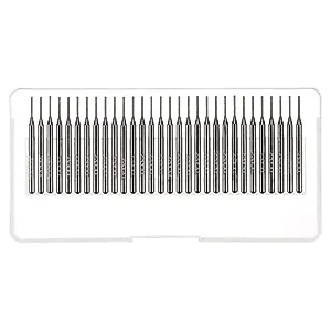 HARFINGTON 30pcs Diamond Grinding Burrs Carving Bits 1mm Cylindrical Head Mounted Point 1/8 Shank for Rotary Tool