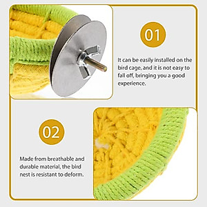 Ipetboom Cotton Rope Bird Nest Breeding Nest Hatch House Cage Finch Parrot Canary Nest Bird Nest Pigeon Nesting Bowls Bird Breeding Hatching Nest for Birds Parrot Breeding Nest 3pcs