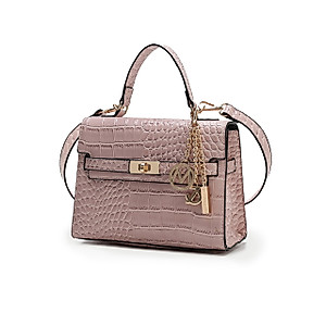 MKF Collection Satchel Bag for Women, Vegan leather Crossbody Bag Handbag Top-Handle Purse By Mia K