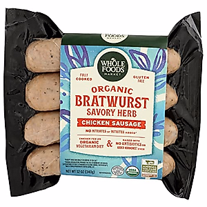 365 By Whole Foods Market, Chicken Sausage Bratwurst Organic Step 3, 12 Ounce