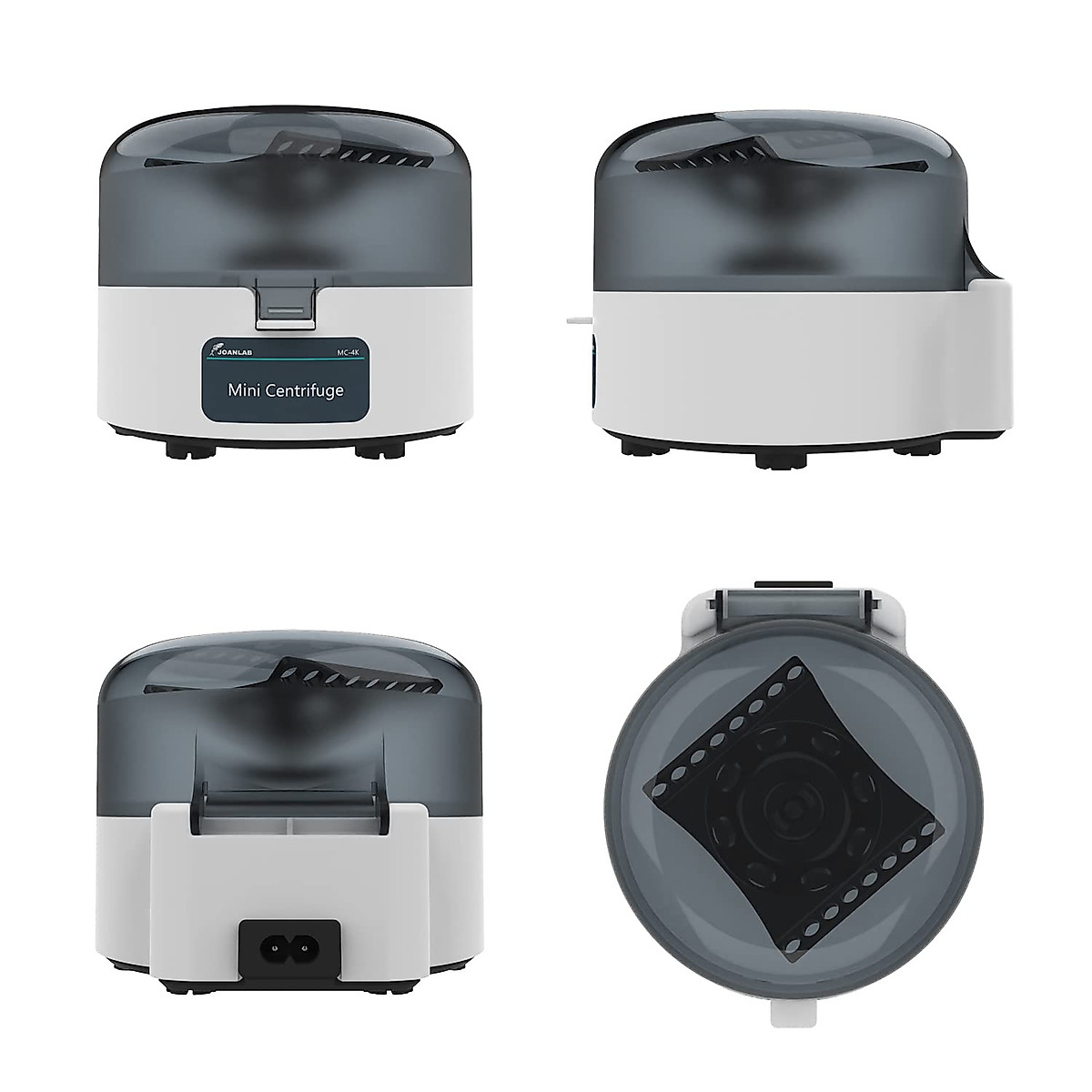 Mini Centrifuge Machine 4000RPM 0.2ml/1.5ml/2ml with 2-in1 Rotor Portable Lab Equipment Microcentrifuge Machine