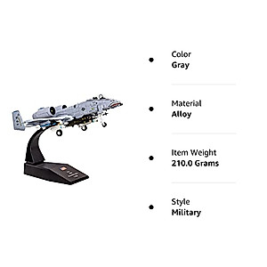 1/100 A-10 Thunderbolt II Warthog Attack Plane（Painted Version） Metal Fighter Military Model Diecast Plane Model for Collection or Gift