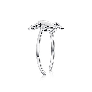 Hoops & Loops 925 Sterling Silver Jumping Frog Toe Ring for Women Men Teen Girls, Silver