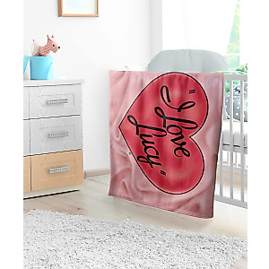 LOGOVISION I Love Lucy Lightweight Baby Blanket, 30"X40", 3D Logo Unisex for Infants Girls & Boys