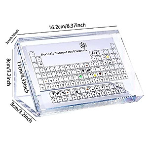 SDJFKLI Periodic Table with Real Elements Triangle With Base,Periodic Table Display with Elements,Chemical Element Decoration for students Gift