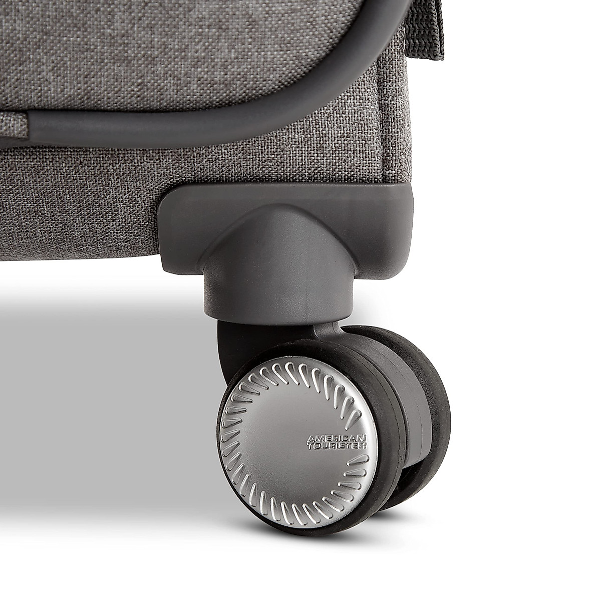 American Tourister Whim Softside Expandable Luggage with Spinners, Grey, 2PC SET (Carry-on/Medium)