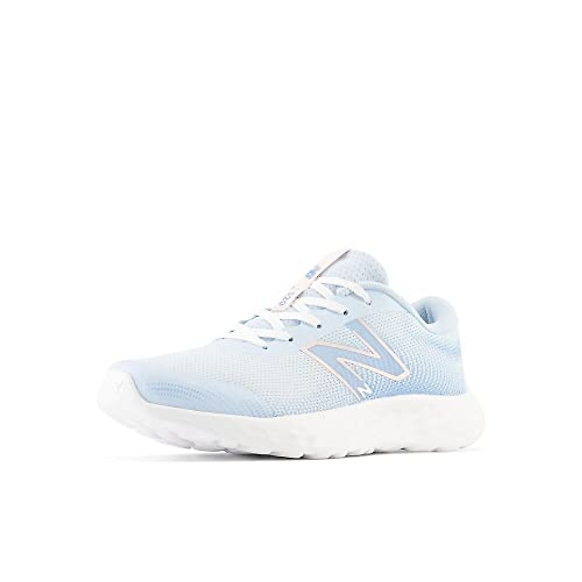 New Balance Girls DynaSoft 520 V8 Lace-Up Running Shoe, Bright Sky/Shell Pink/White, 5.5 Big Kid