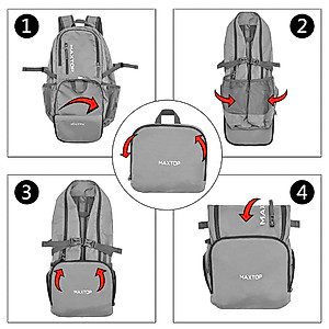 MAXTOP 40/50L Lightweight Packable Backpack for Hiking Traveling Camping Water Resistant Foldable Outdoor Travel Daypack