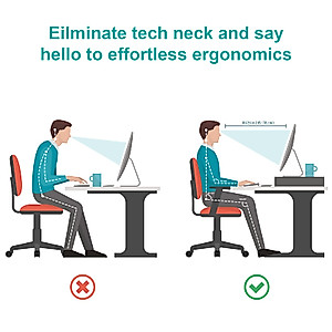 Monitor Stand with Drawer | Monitor Riser with Drawers and 2 Magnetic Pen Holder | Black Mesh Metal Desk Organizer for Computer, PC, Laptop, Printer, Notebook, iMac (Set of 3)