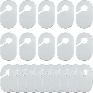 20 Pack Clothing Rack Size Dividers Blank Closet Separators for Clothes Baby Closet Size Divider Hooks Wardrobe Large Hangers Clothing Size Dividers for Racks Hanging Closet Organizer