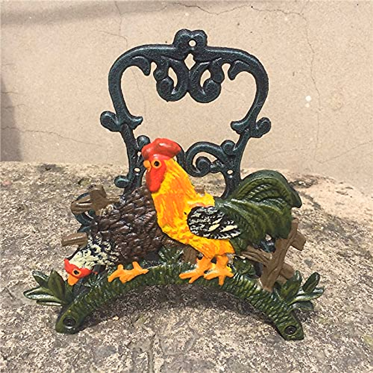 Small Garden cast Iron Water Pipe Rack Bird Faucet Wrought Iron Water Pipe Bracket Garden Drain Pipe Shelf Gardening-Duck (Color : C)