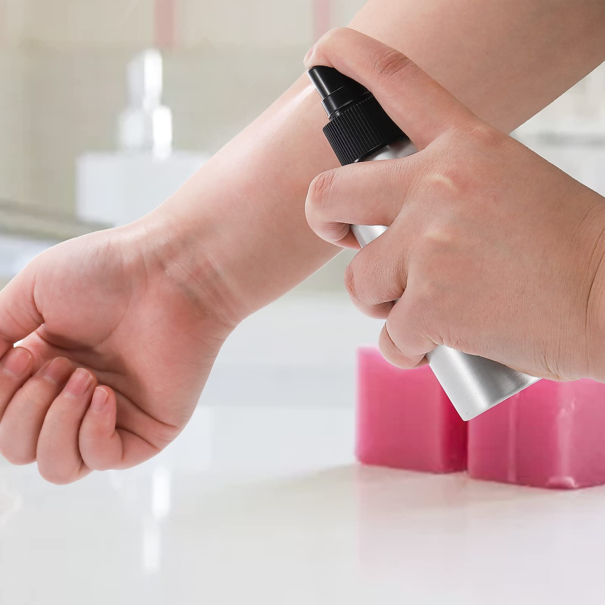 Youeon 12 Pack 4 Oz Fine Mist Spray Bottles, Aluminum Empty Spray Bottles, Reusable Bottles Small Spray Bottles for Travel, Cosmetic Perfume, Toner, Face Spray, Essential Oil Storage