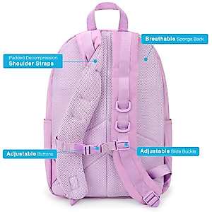 STEAMEDBUN Aesthetic Backpack for Teen Girls, Kawaii Backpack for School, Cute Ita Backpack with Insert(purple)