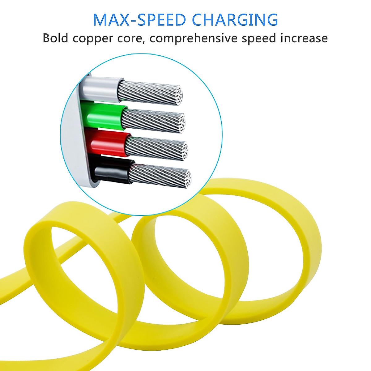 Sqrmekoko Quick Charger Cable Adapter Compatible with Ultimate Ears UE Boom MEGABOOM Wireless Speaker White & Yellow