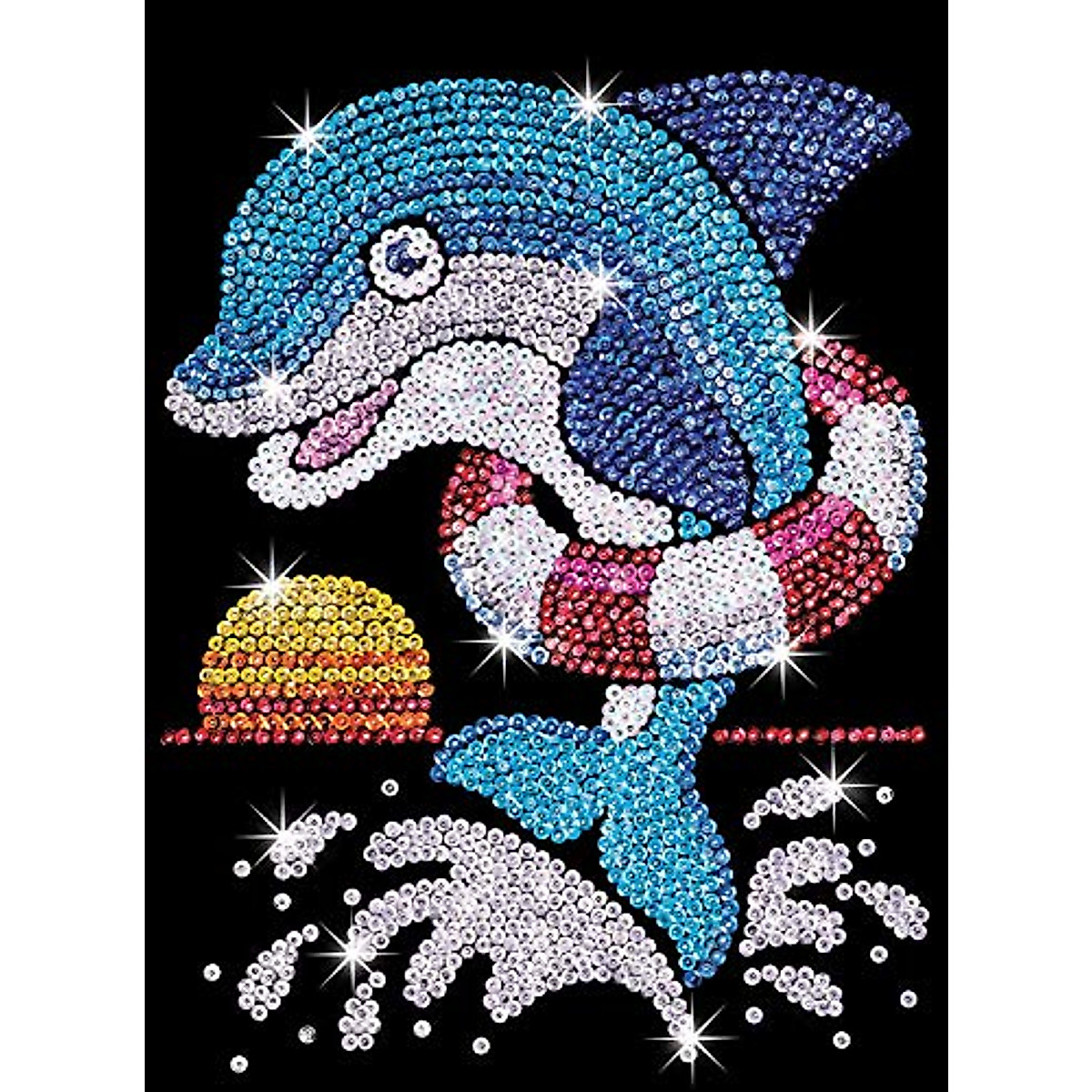 Sequin Art Red, Dolphin, Sparkling Arts and Crafts Picture Kit, Creative Crafts