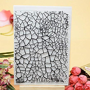 Welcome to Joyful Home 4pcs/Set Wooden Star Brick Crack Background Rubber Clear Stamp for Card Making Decoration and Scrapbooking