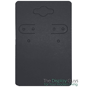 The Display Guys Various Hanging Earring Display Cards, Jewelry Display Pack of 100 pcs (2"x3" Inch, Matte Black)