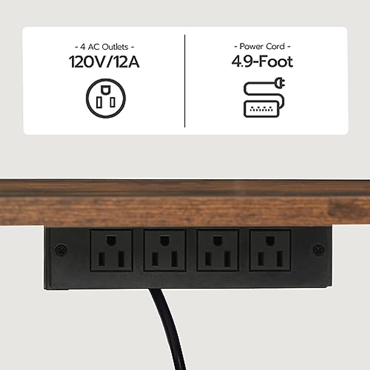 HOOBRO TV Stand with Mount and Power Outlet 55.1", Entertainment Center with Swivel TV Mount for TVs Up to 75", TV Stand Mount with Storage Shelves for Living Room, Bedroom, Rustic Brown BF146UDS01