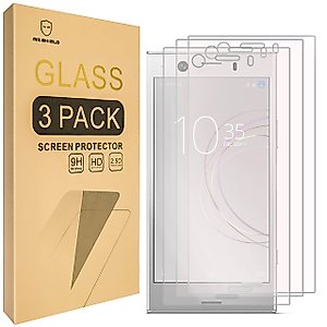Mr.Shield [3-PACK] Designed For Sony Xperia XZ1 Compact [Tempered Glass] Screen Protector [0.3mm Ultra Thin 9H Hardness 2.5D Round Edge] with Lifetime Replacement