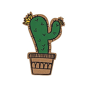 Pinboard Cactus Shaped Wall Decor - Cork Board with 6 Pushpins - Bulletin Board Display,School or Classroom Home Decor