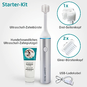 Techmira Cleany Teeth Toothbrush for Dogs Starter Kit