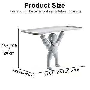 Bestshaoying ABS Shelf,Perforated Bathroom Shelf, Wall Shelf in Bathroom/Living Room Kitchen/Bedroom, Astronaut Shelf