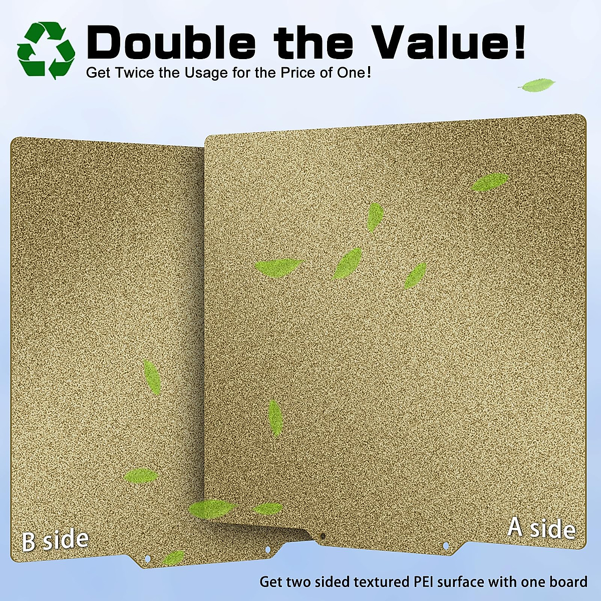 Ender 3 PEI Build Plate Upgrade, Double Side Print Bed Ender 3 pro, Textured PEI Spring Steel Sheet with Adhesive, 235 x 235 Magnetic Build Plate for Creality Ender 3 v2, Ender 5, Ender 3 V3 SE