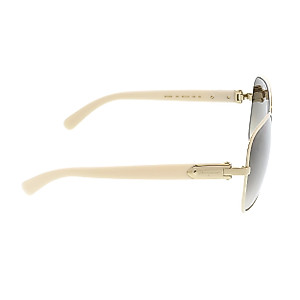 FERRAGAMO Women's Buckle Sunglasses, Ivory/Brown, 59