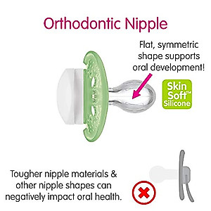 MAM Original Baby Pacifier, Nipple Shape Helps Promote Healthy Oral Development, Sterilizer Case, Animal/Girl, 16+ (Pack of 2)