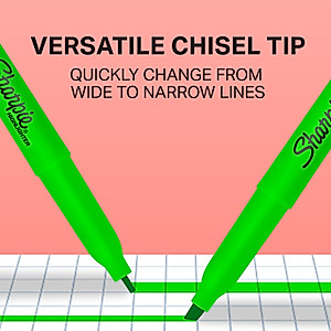 SHARPIE Pocket Style Highlighters, Chisel Tip, Assorted Fluorescent, 12 Count