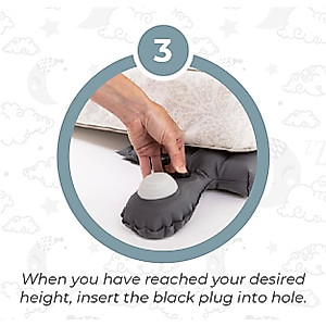 Inflatable Crib Wedge/Crib Wedge/Crib Wedge for Baby/Baby Acid Reflux/Babies with Colic/Babies with Allergies/Infant Nasal Congestion/GERD/Teething/Wedge Baby Pillow for Sleeping