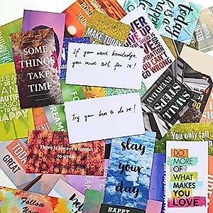 120 Pieces Assorted Motivational Quote Cards Gratitude Encouragement Card Set, 30 Styles Business Cards 2 x 3.5 Inch Mini Inspirational Kindness Note Cards for Encouraging Business Kindness Supplies