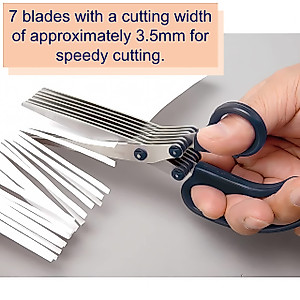 Sunstar Stationery S3711455 7-Blade Shredder Scissors, 7.9 inches (200 mm), Black