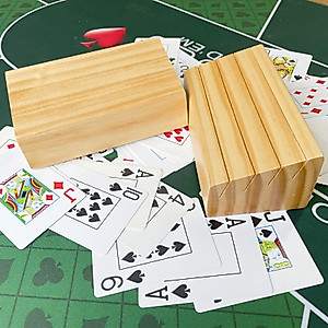 Yuanhe Solid Wood Playing Card Holders - Card tray, set of 2
