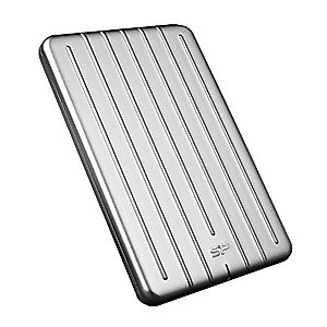 Silicon Power 1TB B75 Rugged Portable External SSD USB 3.2 Gen 1 (USB3.0) Write 430MB/s with USB Type A to Type C Connector, Silver