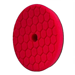 Chemical Guys BUFX117HEX6 Hex-Logic Quantum Ultra Light Finishing Pad, Red (6.5 Inch Pad made for 6 Inch backing plates)