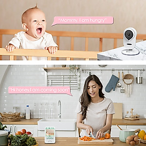 CanSHUO Baby Monitor, 2.4Ghz Video Baby Monitor with 900ft Long Range, Temperature, Infrared Night Vision, 2-Way Talk, High Capacity Battery