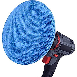 9 to 10 Inches Buffer Bonnets 9Pcs Waxers Bonnet Set Polishing Pads Bonnet Car Buffer Bonnet Car Wax Cover Kit - 4 Microfiber, 3 Coral Fleece, 2 Woolen, for Orbital Buffer Polisher