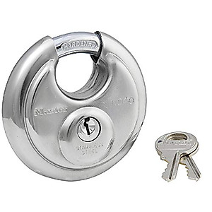 Master Lock 40D Stainless Steel Discus Padlock with Key,Silver